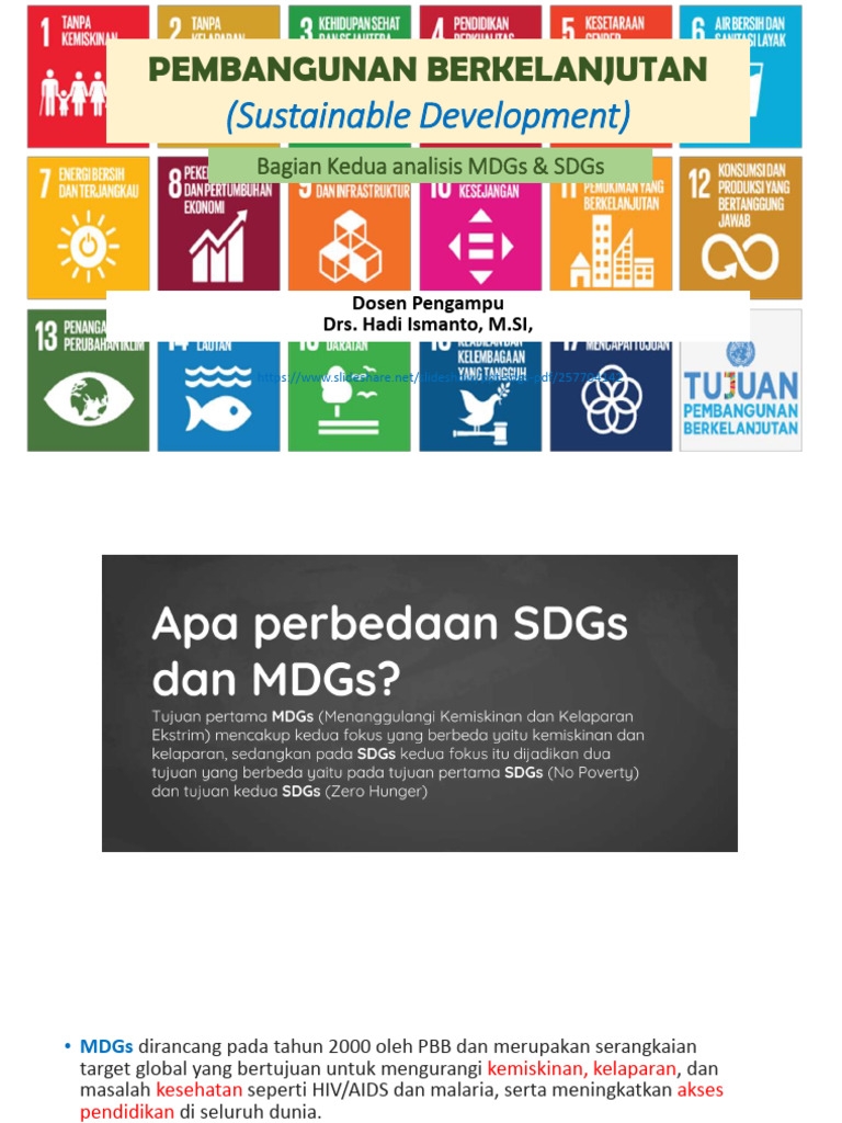 Temu 10 MDGs To SDGs | PDF
