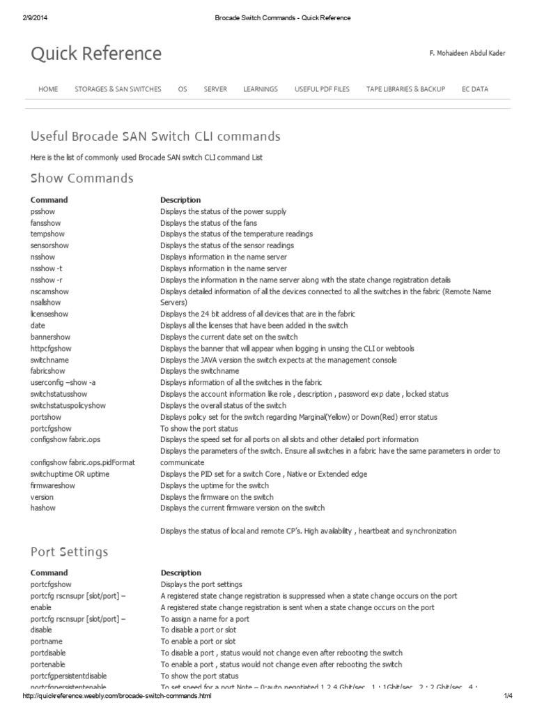 SAN Switch All Command | PDF | Command Line Interface | Computer Engineering