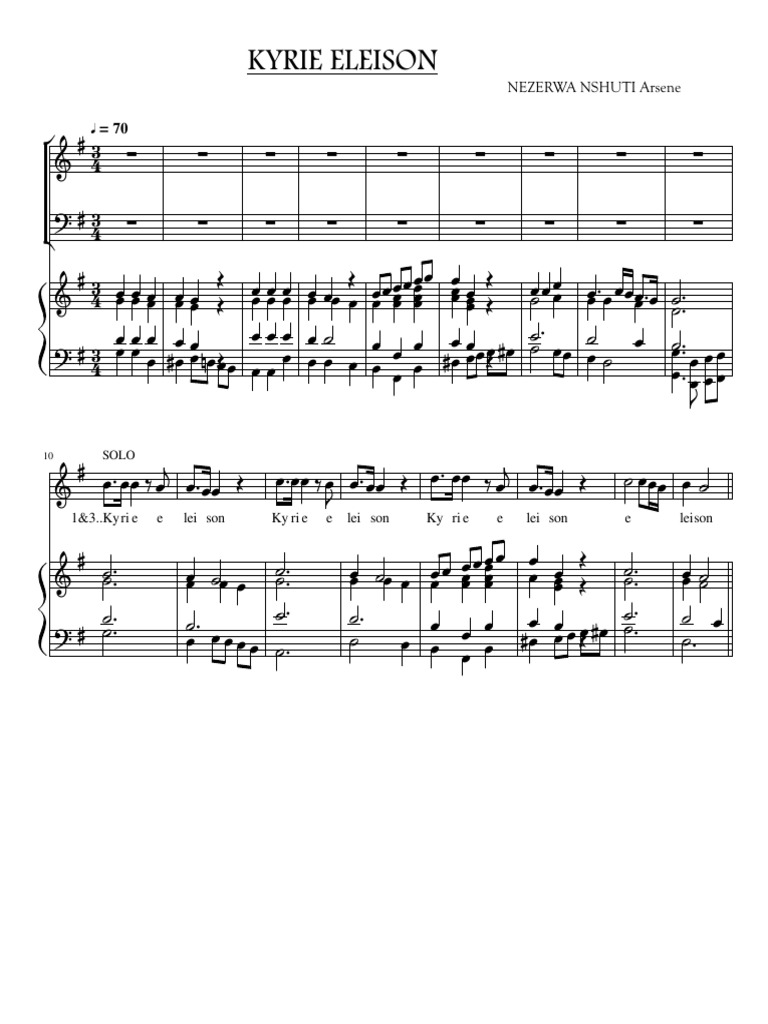 KYRIE ELEISON Par NEZERWA NSHUTI Arsene | PDF