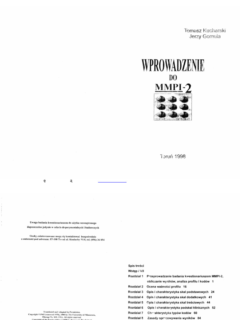 Wprowadzenie Do MMPI - 2 | PDF