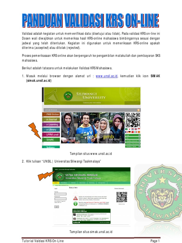 Panduan Validasi Krs Online | PDF | Karier & Perkembangan