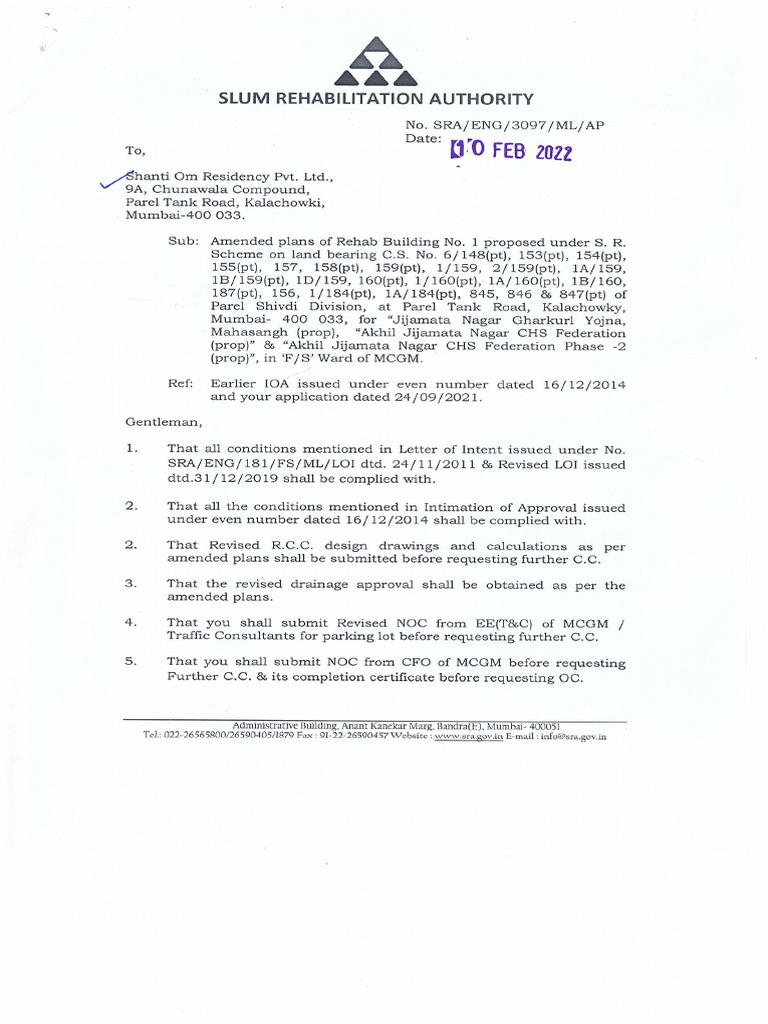 Amended Plans-letter 10.02.2022 - Copy | PDF
