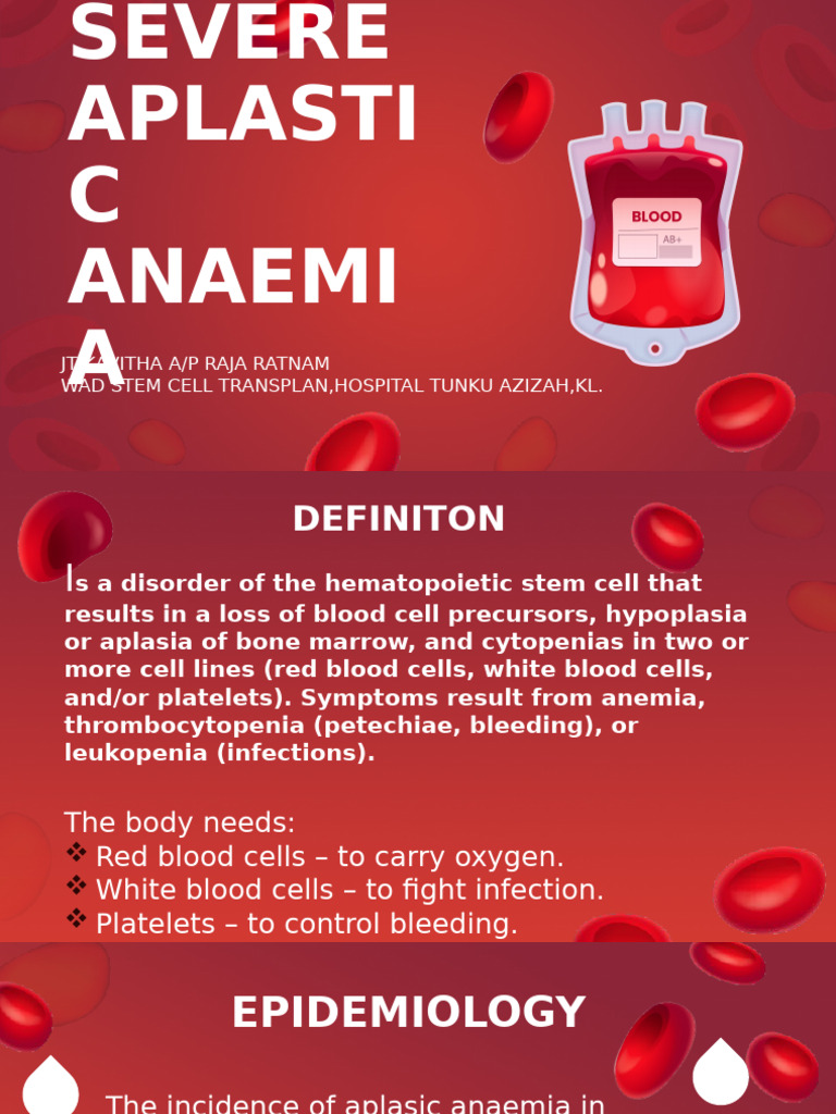 Severe Aplastic Anemia: Causes, Symptoms, and Treatment | PDF | Anemia ...