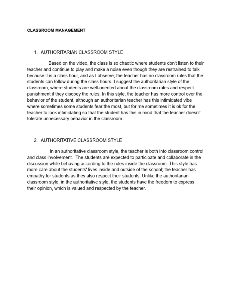 CLASSROOM MANAGEMENT (1) | PDF