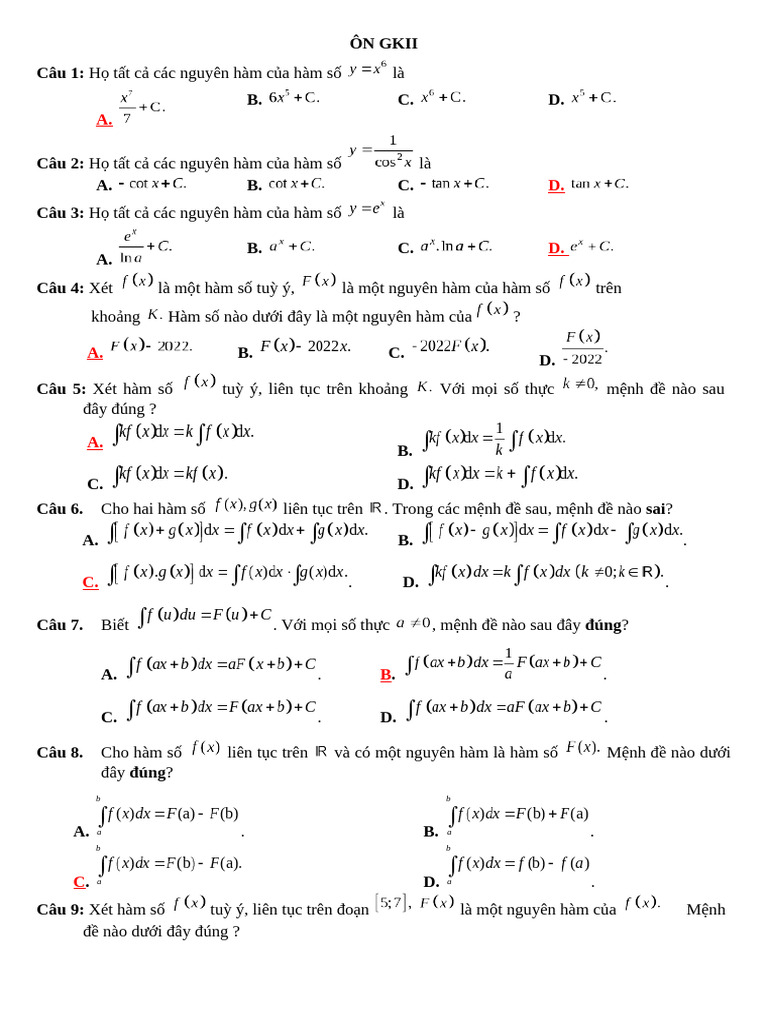 Ôn Gkii - PĐ | PDF