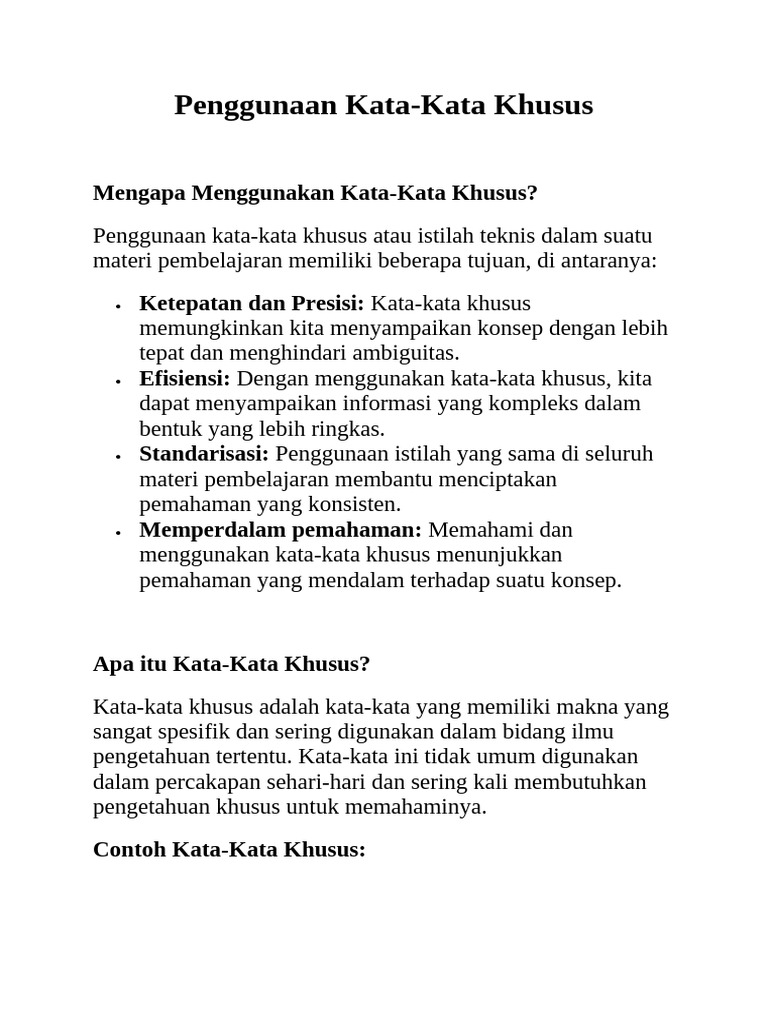 3. Kata-kata Khusus | PDF