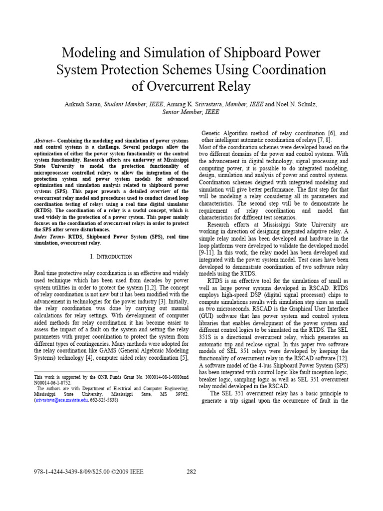 Modeling and Simulation of Shipboard Power System Protection Schemes ...