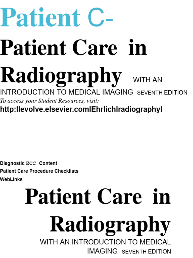 Patient Care in Radiography - With An Introduction To Medical Imaging (PDFDrive) - 2 | PDF | X ...