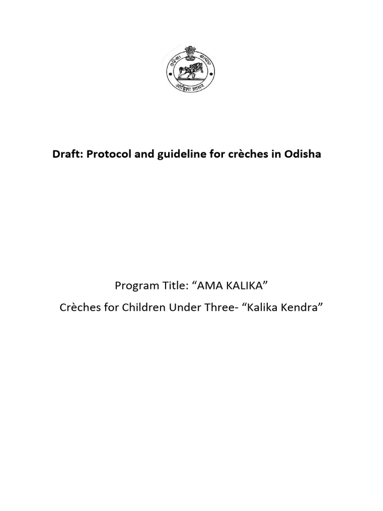 Odisha Crèche Guidelines for Children | PDF | Child Care | Hand Washing