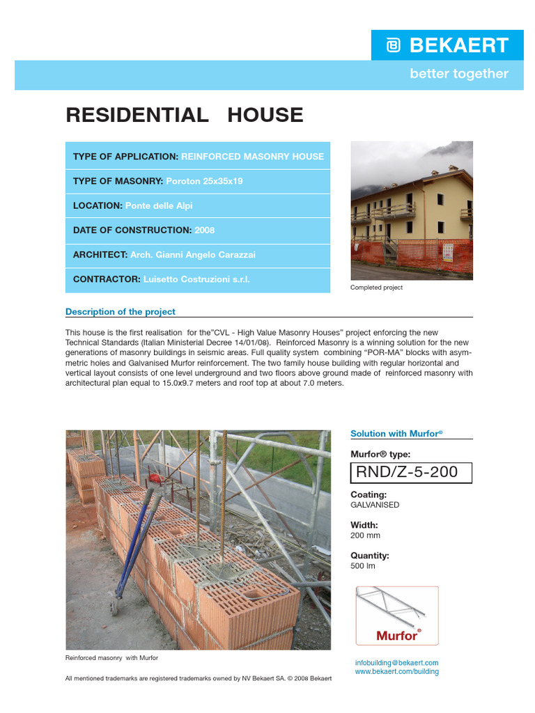 Reference Sheet Murfor Residential House IT | PDF