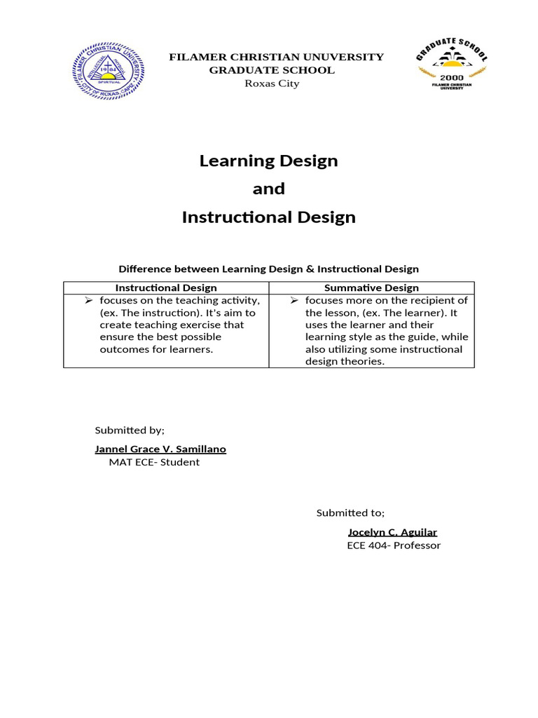 Formative & Summative | PDF | Educational Assessment | Instructional Design