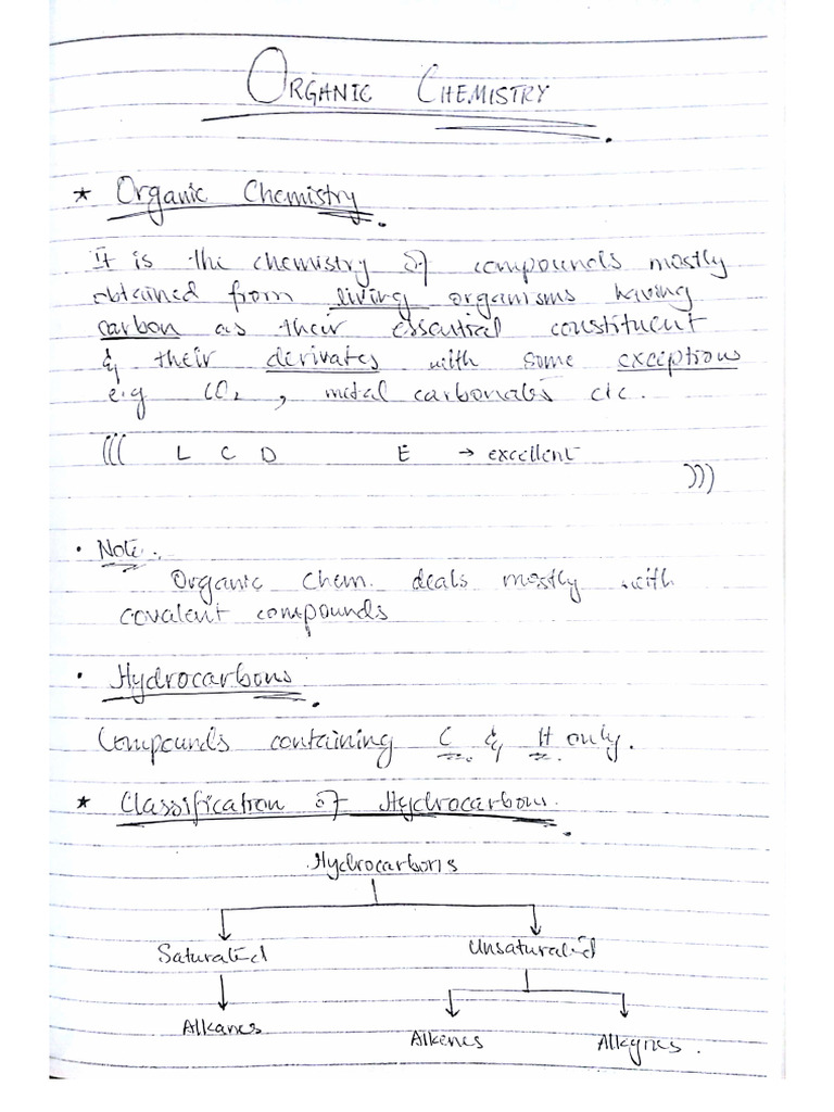 Organic Chemistry Notes | PDF