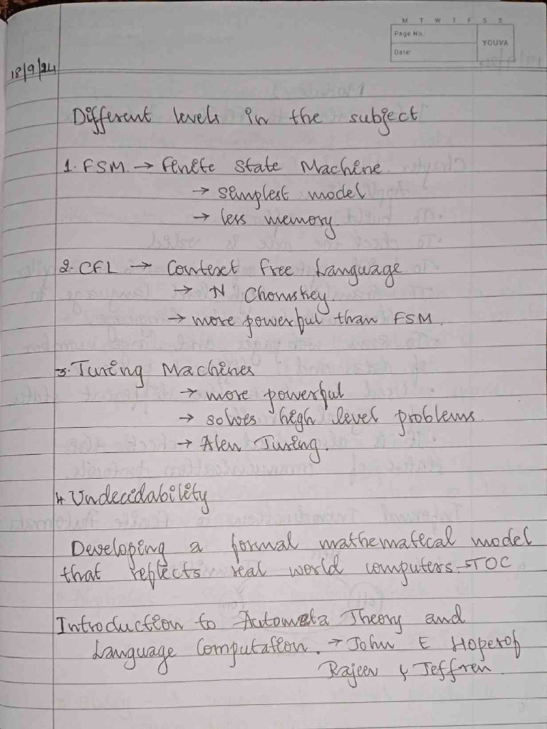 TOC Notes Part-1 | PDF