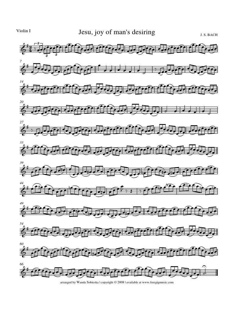 SQ Jesu Joy of Mans Desiring Parts | PDF