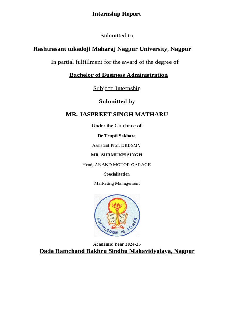 intern report | PDF | Performance Indicator | Business