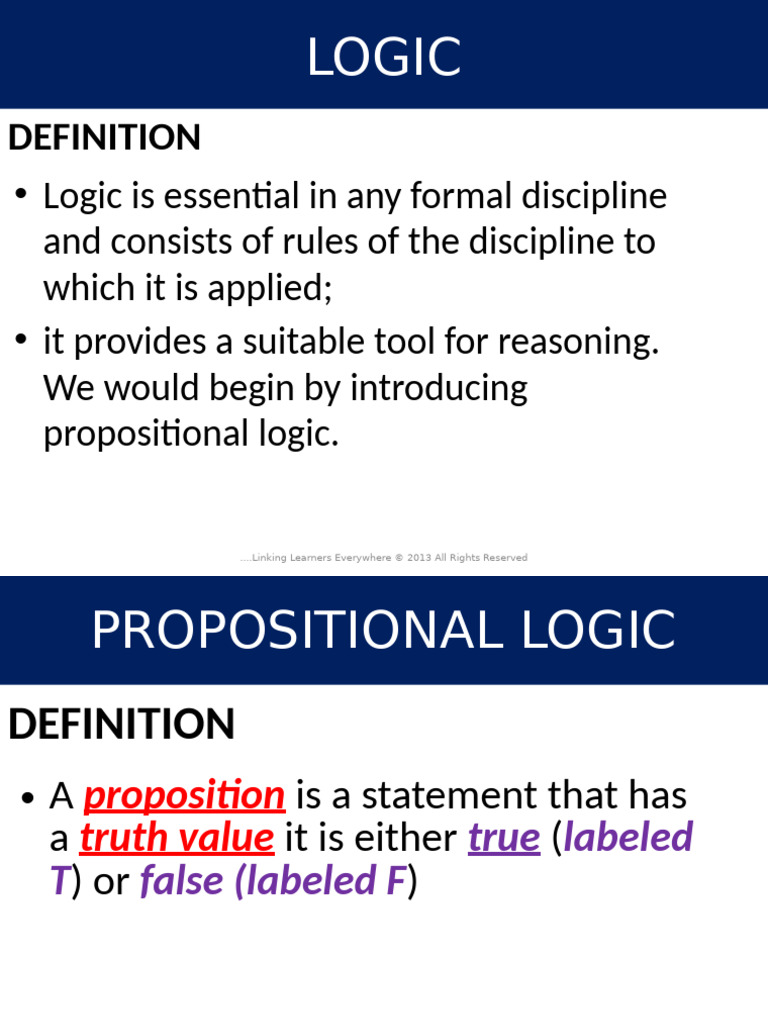 Lecture 2 Logic | PDF | Logic | Argument
