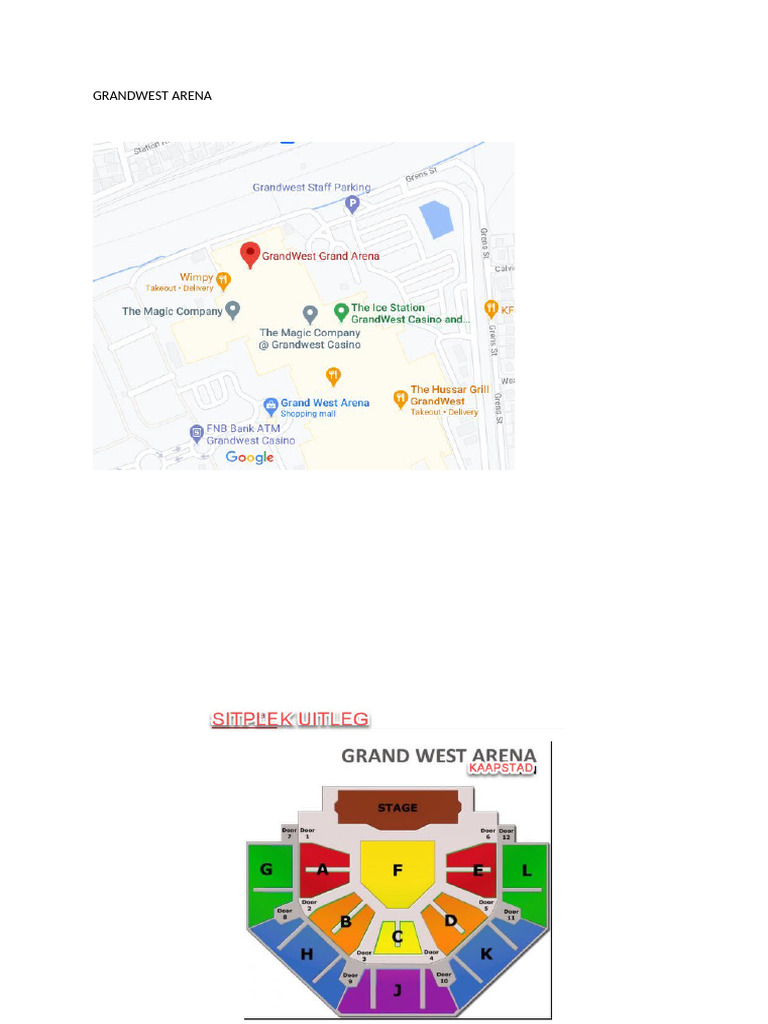 Grandwest Arena Seating Guide | PDF