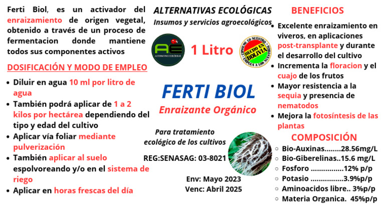 Humato potasico, contiene acidos humicos y fulvicos, estimulador de ...