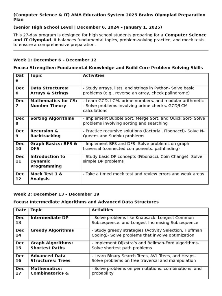 Epic Training Plan From Our Overlord | PDF | Theoretical Computer Science | Algorithms And Data ...