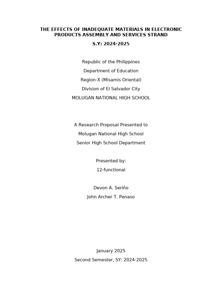 Impact of Material Shortages on EPAS Learning | PDF | Teachers | Learning