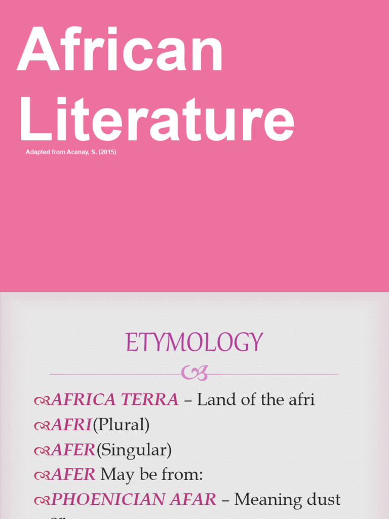 African Literature | PDF | African Literature