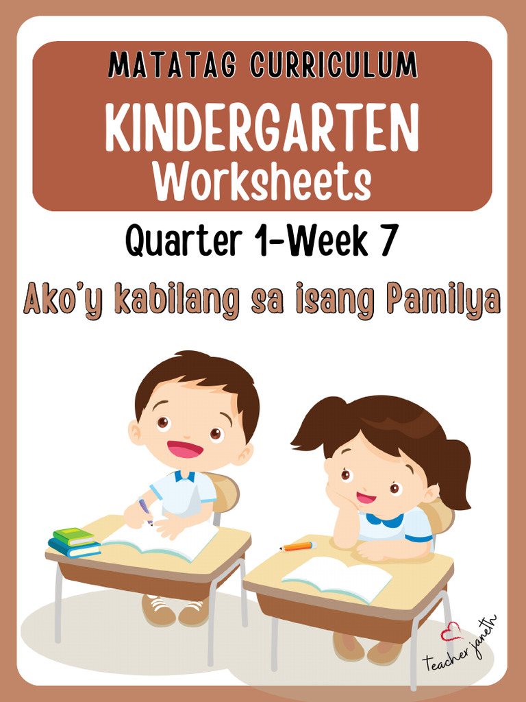 Q1 W7 Kindergarten Worksheets Filipino | PDF