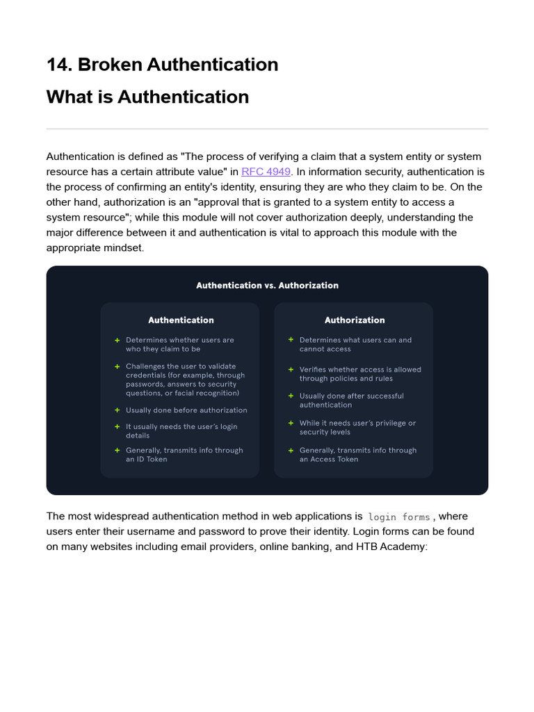 Broken Authentication | PDF | Authentication | Http Cookie