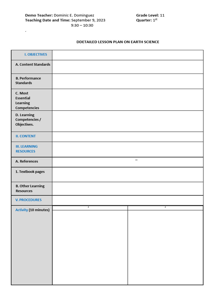 Earth Science Lesson: Rock Classification | PDF | Rock (Geology ...