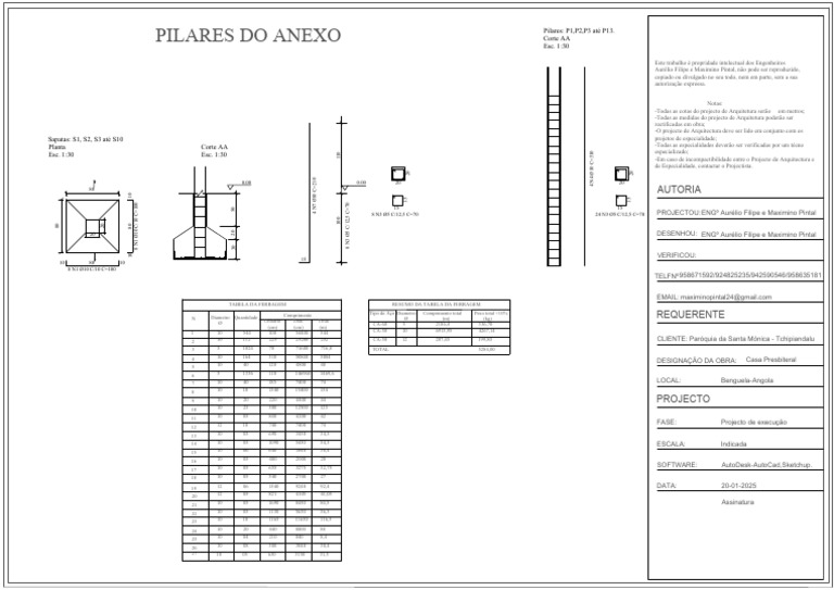 Pilares Anexo | PDF | Projeto arquitetônico | Arquitetura