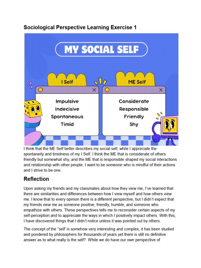 Sociological Self Activity | PDF | Empathy | Cognition