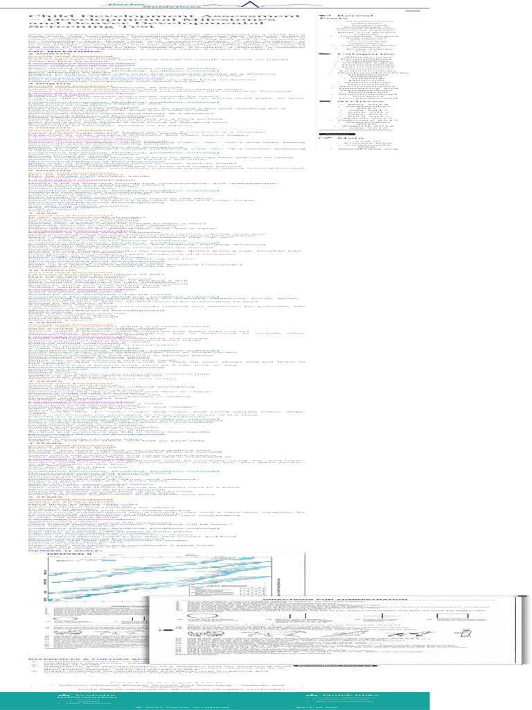 Child Development Assessment - Developmental Milestones and Denver ...