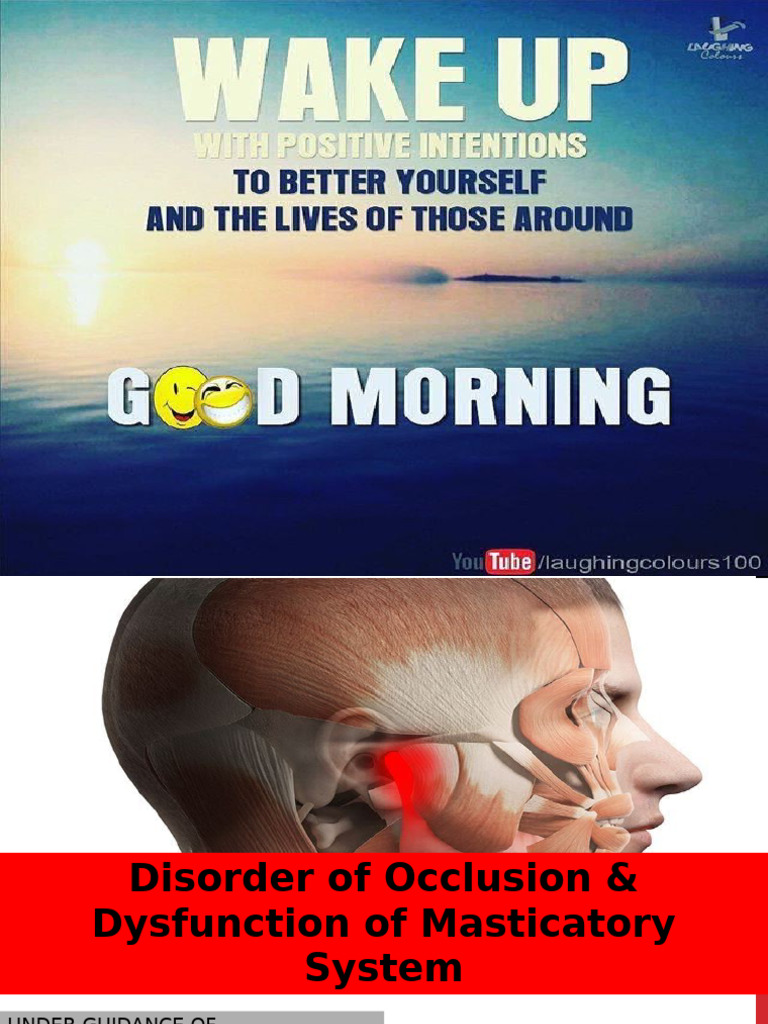 Disorder of Occlusion & Disfunction of Masticatory System | PDF ...