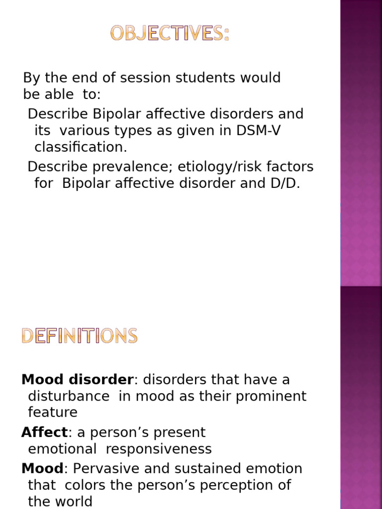 Bipolar Mood Disorders 1 | PDF | Bipolar Disorder | Mood Disorders
