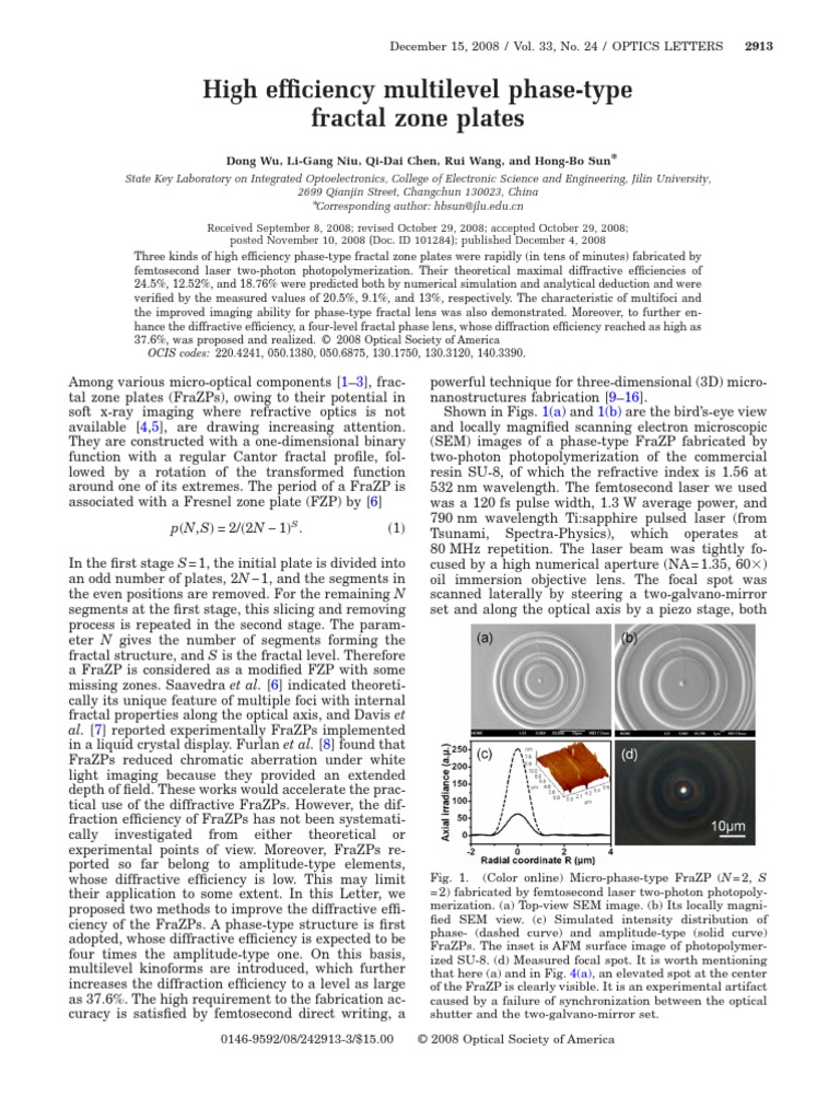 Dong Wu Et Al - High Efficiency Multilevel Phase-Type Fractal Zone ...