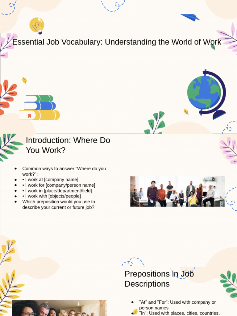 English Class-Work | PDF | Layoff | Employment