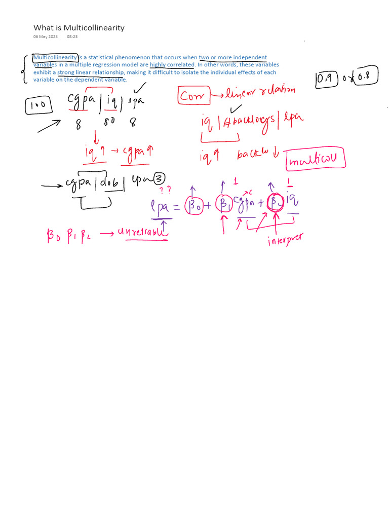 Session On Multicollinearity | PDF | Multicollinearity | Regression ...