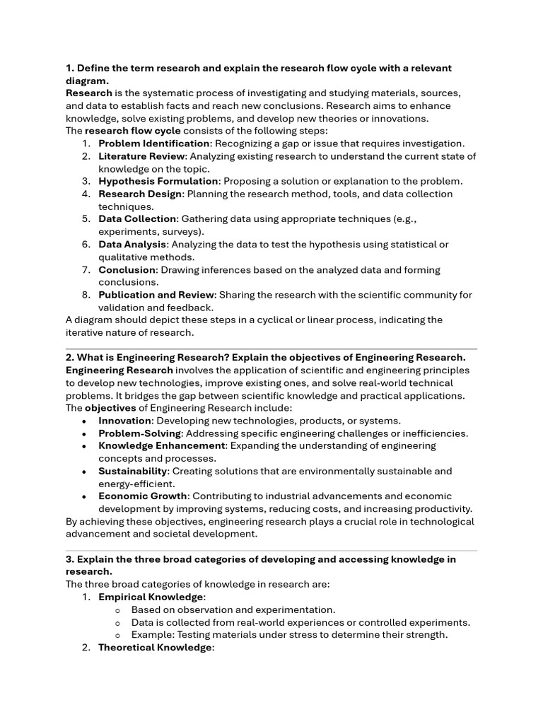 Understanding Research and Engineering Principles | PDF | Methodology ...