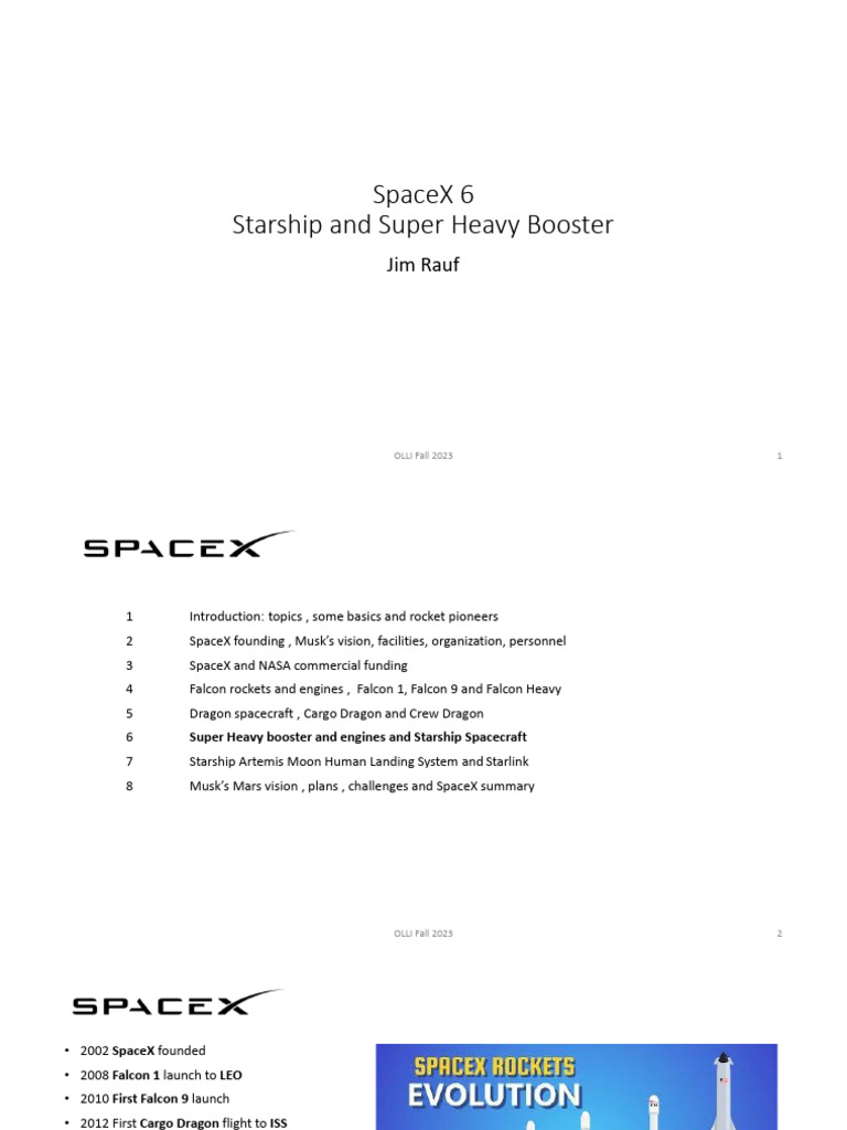 SpaceX 6 Starship System | PDF | Space X | Space X Dragon