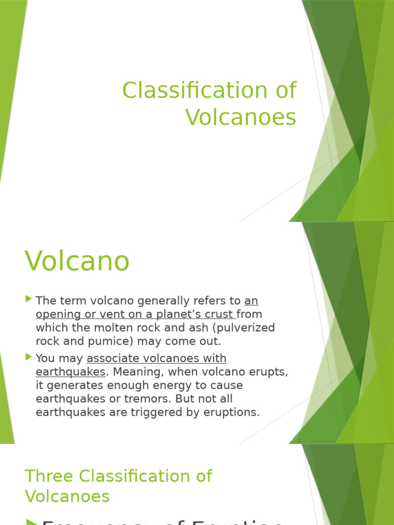 Classification of Volcano Module 1 | PDF | Volcano | Lava