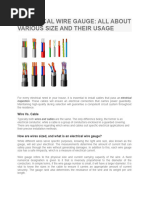 Electrical Cable Size Chart Amps Uk | PDF | Electrical Wiring | Electrical Conductor