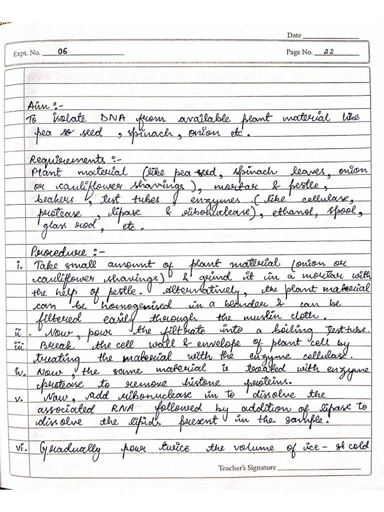 Bio Practical 6 To 12 | PDF