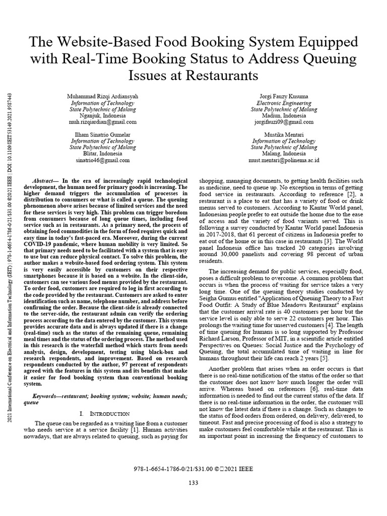 Real-Time Food Booking System | PDF | Websites | World Wide Web