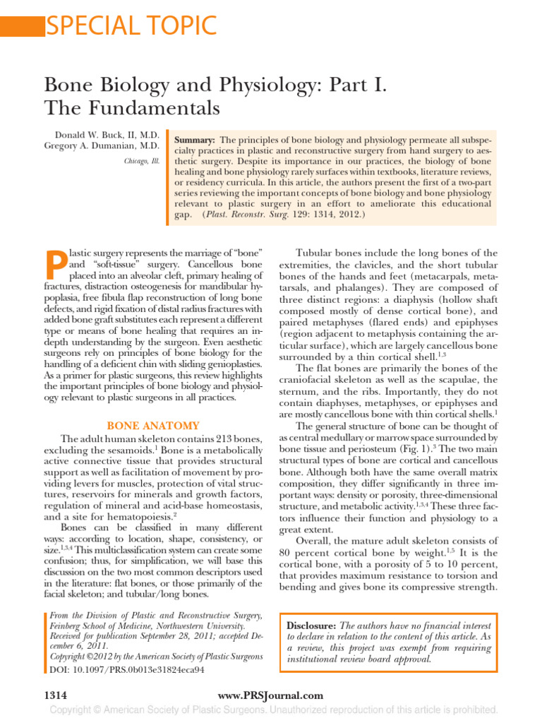 Bone Biology and Physiology Part I The.16 | PDF | Bone | Osteoblast