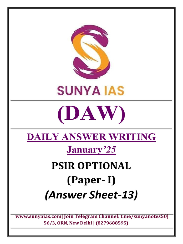 13_QP_PSIR_JAN'25_DAW_PAPER 1 docx | PDF