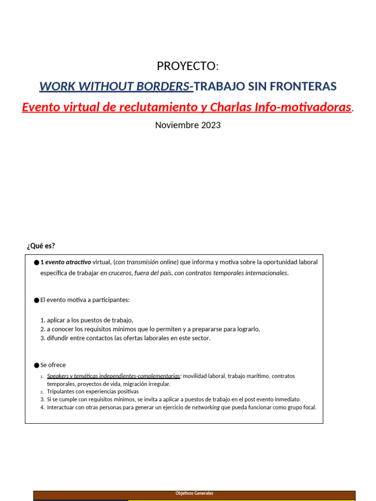 Work - Without - Borders-Onlive-Event - 5-DCL USAID-OIM-2023 | PDF | Reclutamiento
