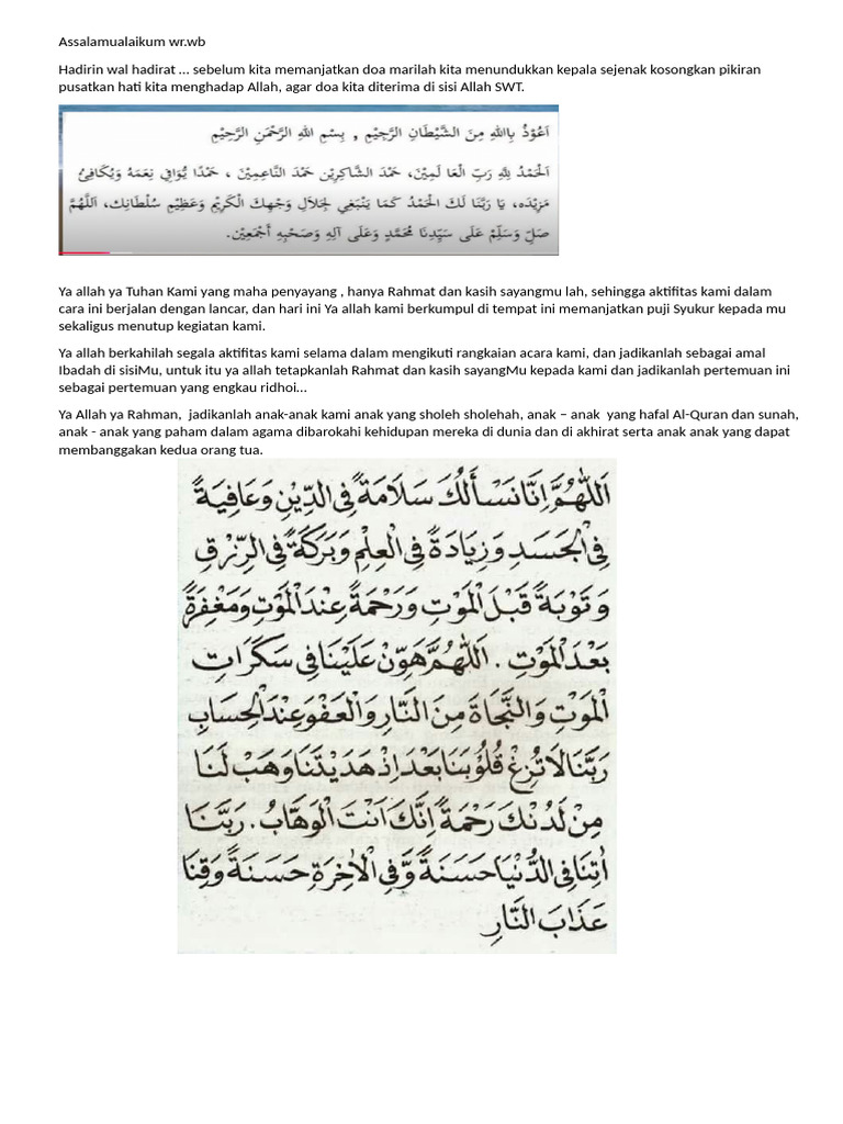 TEKS DOA | PDF