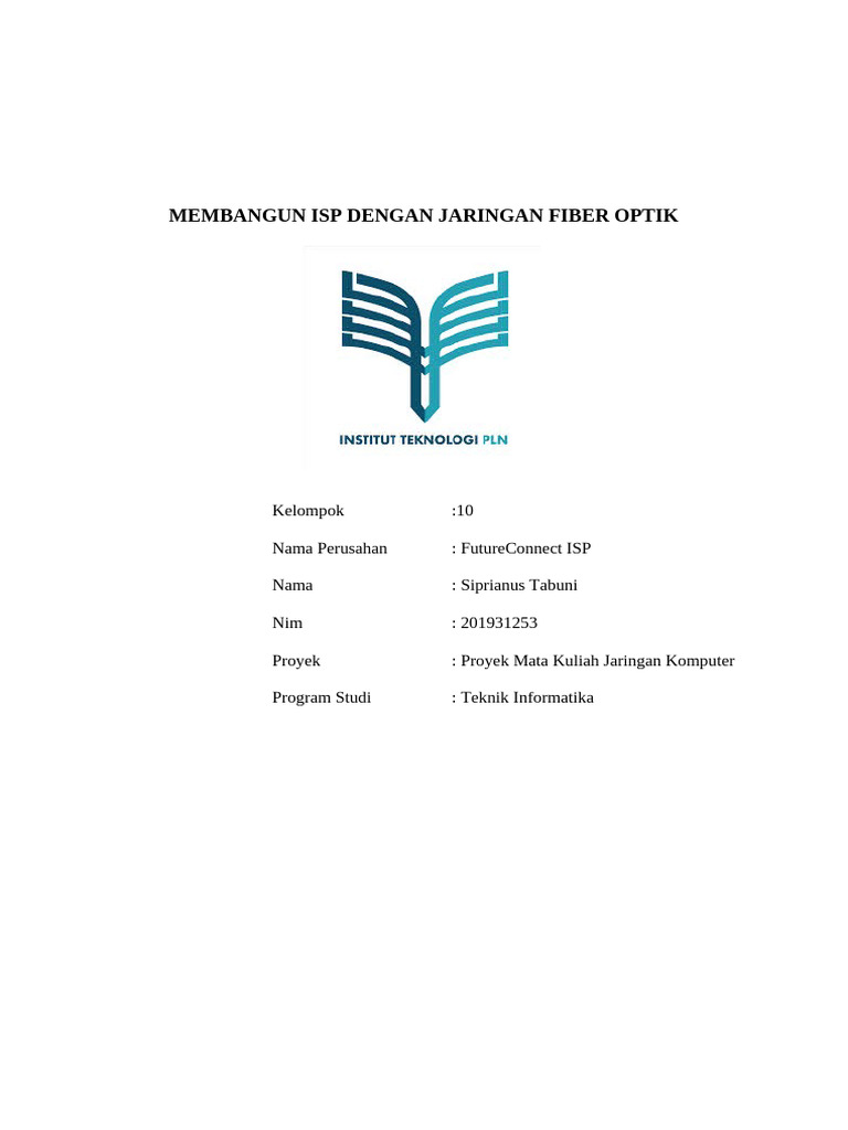 Membangun Isp Dengan Jaringan Fiber Optik | PDF