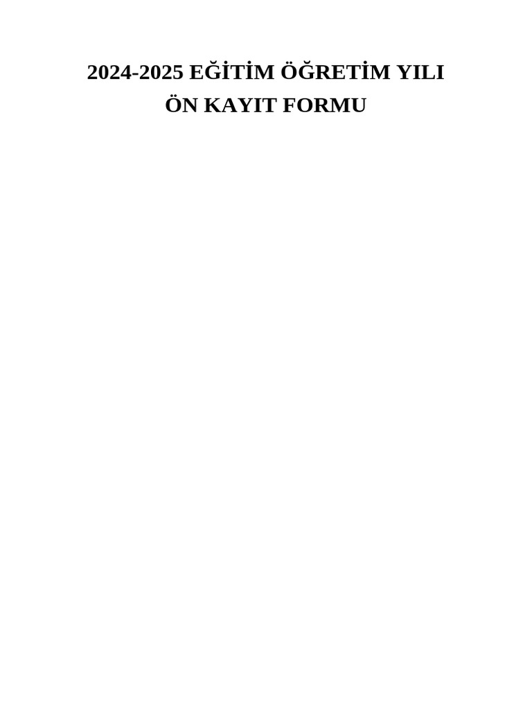 Öm Kayit Formu | PDF