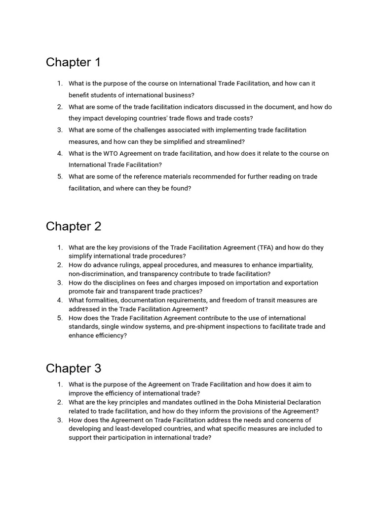 ITF Final Question Bank | PDF | World Trade Organization | Economies