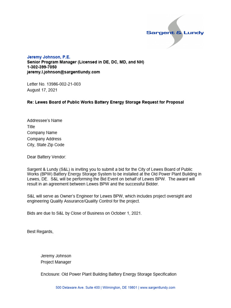 14 Old Power Plant Bess Spec Draft r1 2 | PDF | Power Inverter ...